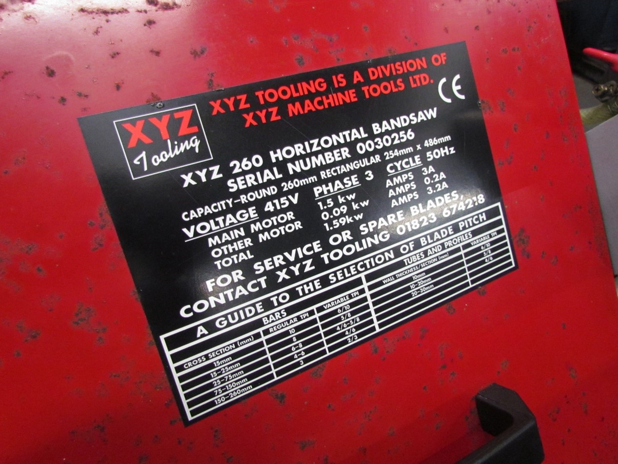 USED XYZ MODEL 260 HORIZONTAL BANDSAW - Wilson MachineryWilson Machinery